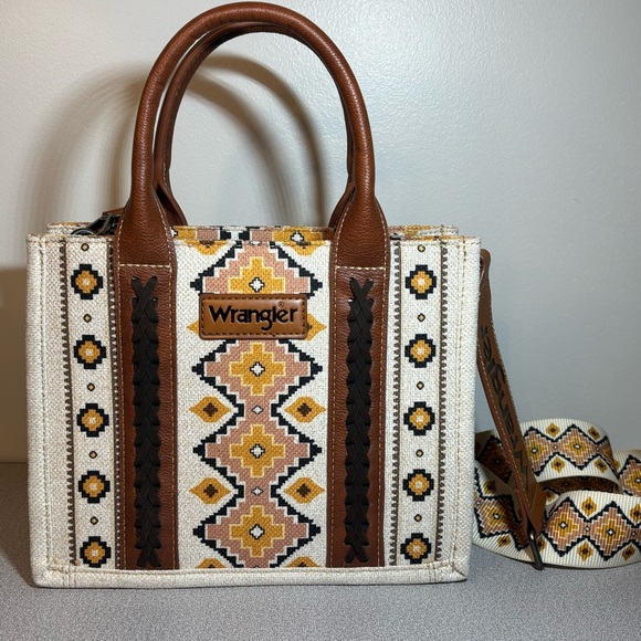 Wrangler | Bags | Wrangler Aztec Tote Bag Boho Shoulder Purse And ...